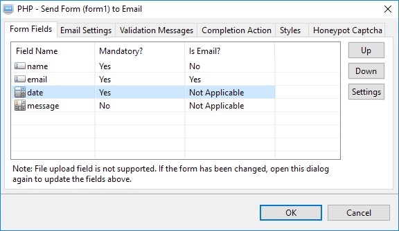 Topic Generate A List Of Dates Automatically For A Select Field When 
